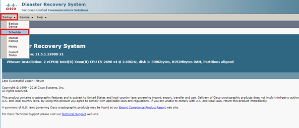 Scheduled Backup Configuration in CUCM – Network Solutions